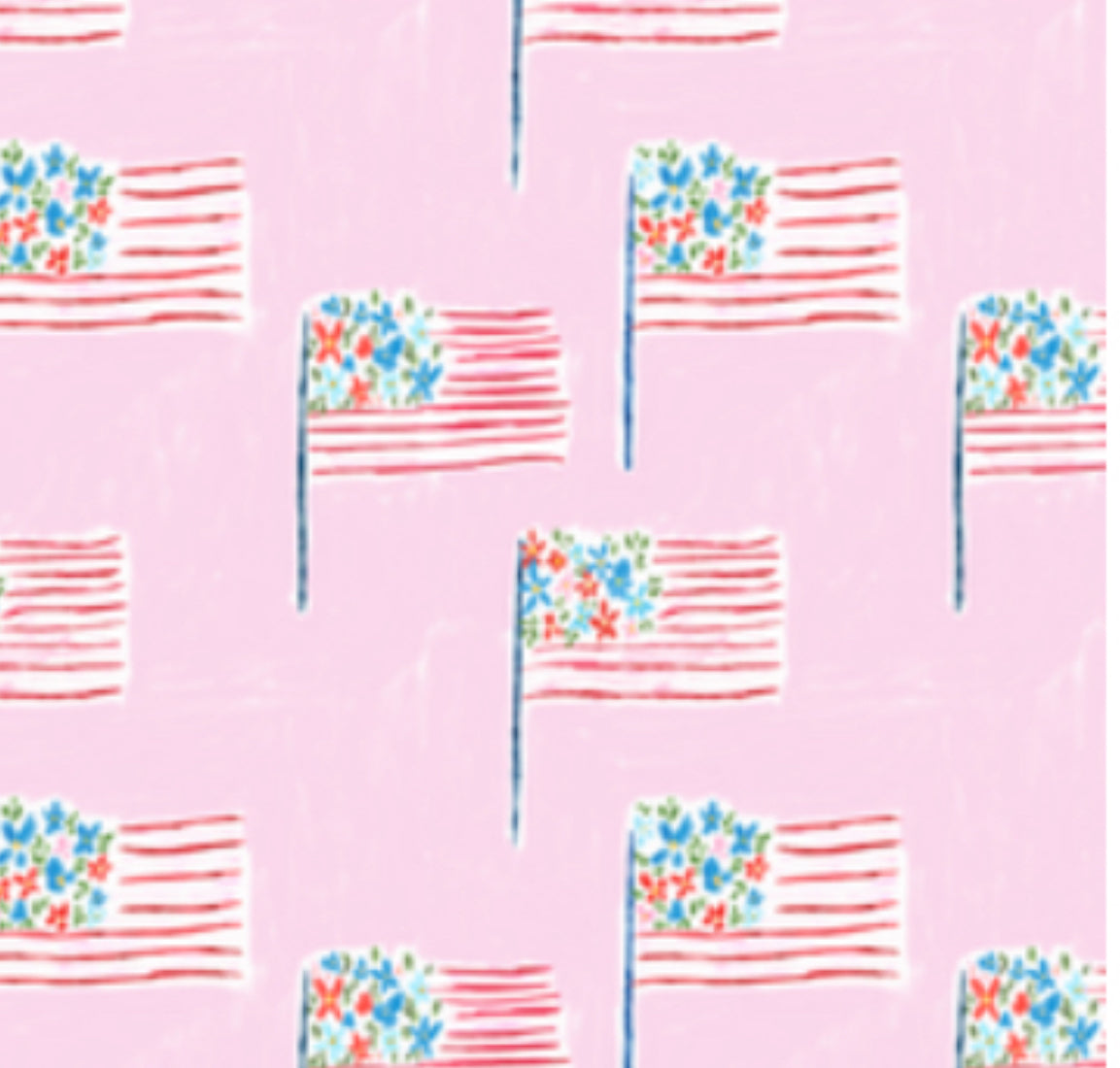 Tank Lounge Set - Pink Patriotic Flags – Hightower Clothiers