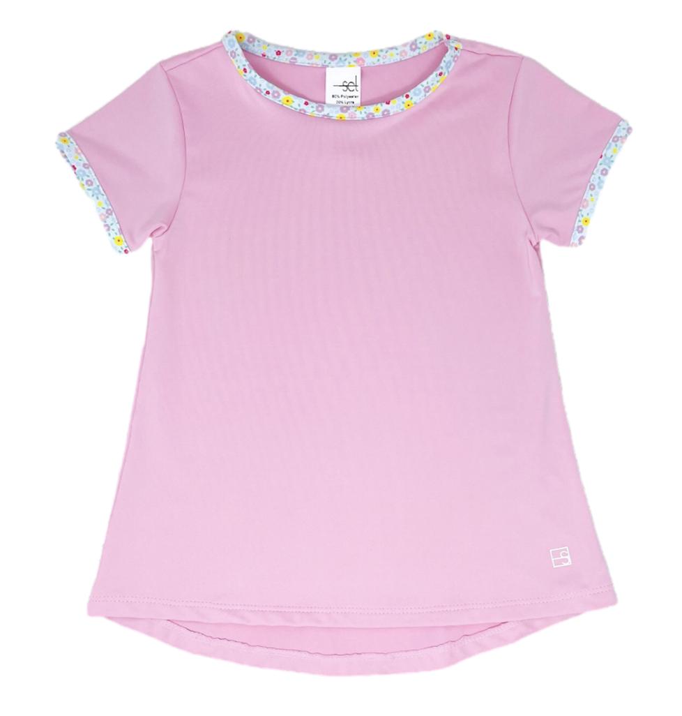 Bridget Basic Tee- Cotton Candy Pink & Itsy Bitsy Floral – Hightower ...